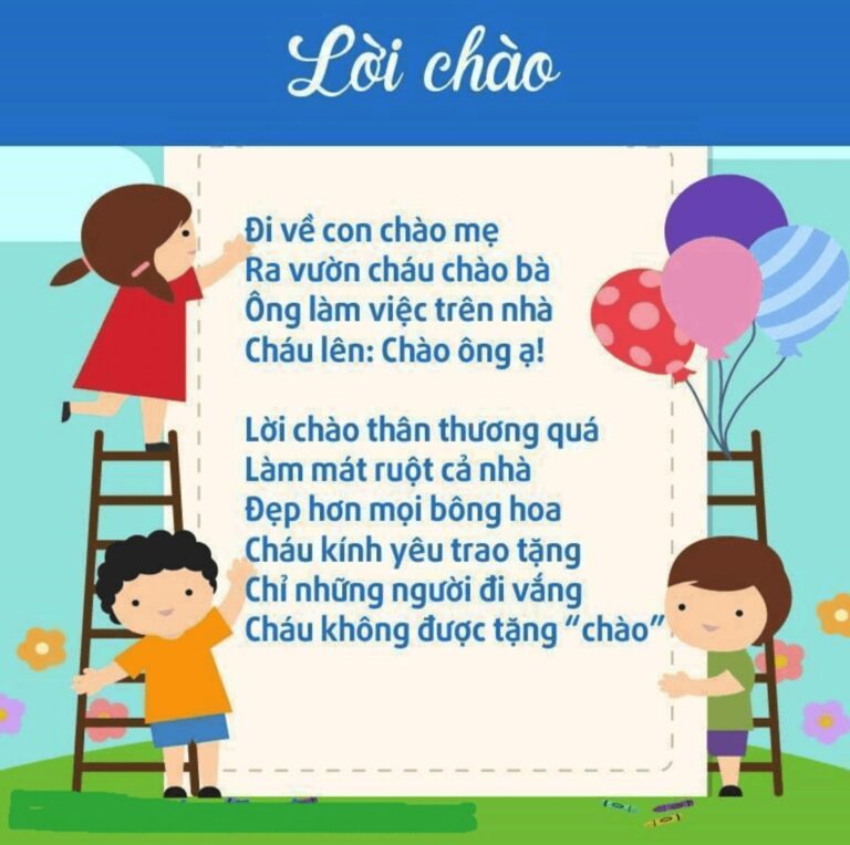 Chào | Bài thơ Chào (Cháu chào) | Thơ cho bé từ 2 tuổi