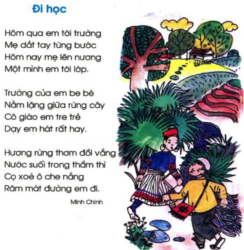 Đi học | Bài thơ Đi học (Minh Chính) (SGK Tiếng Việt 2)